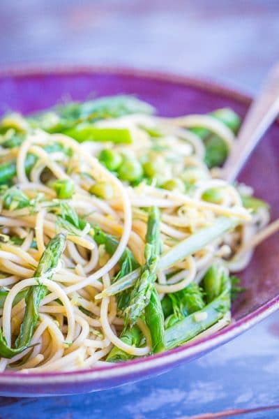 Spring Vegetable Pasta with Lemon and Dill - She Likes Food