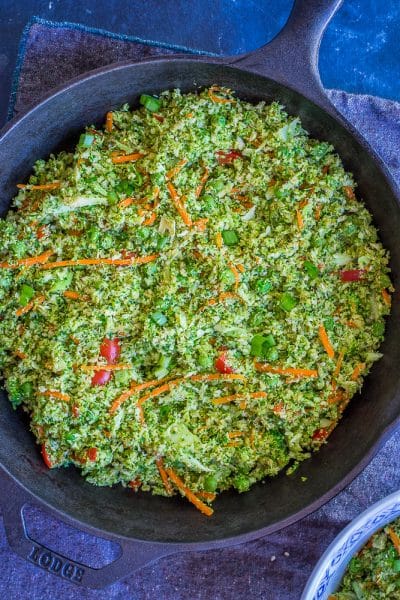 Easy Broccoli Fried "Rice" - She Likes Food