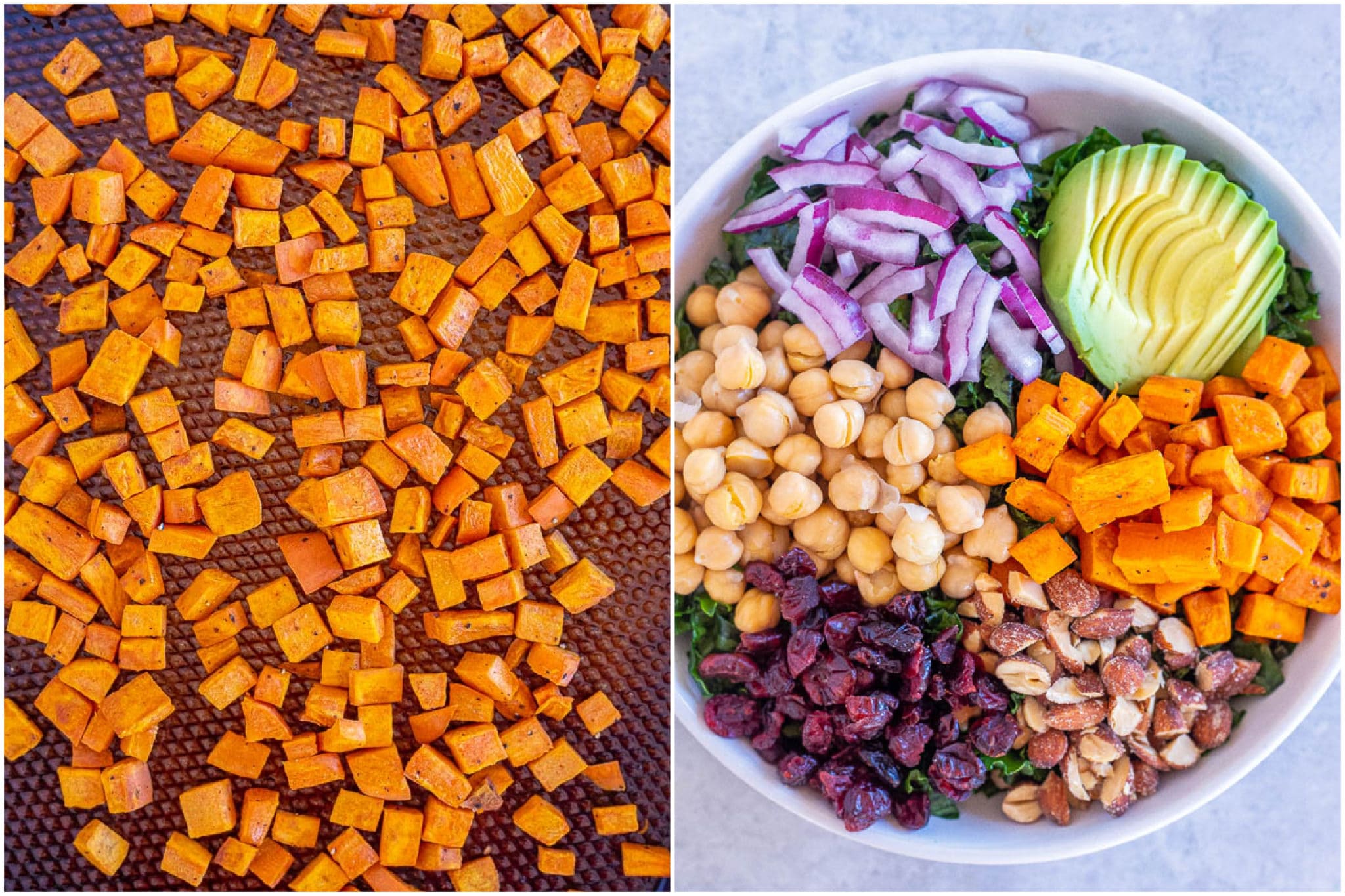 Chopped Kale Power Salad with Lemon Tahini Dressing - She Likes Food