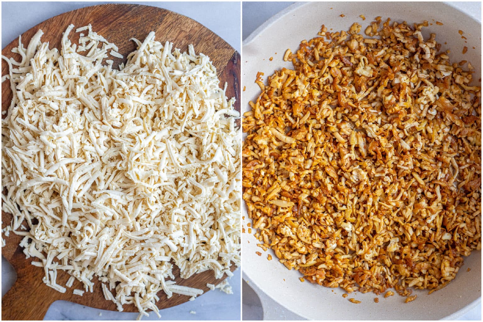StirFry Noodles with Crispy Grated Tofu - She Likes Food