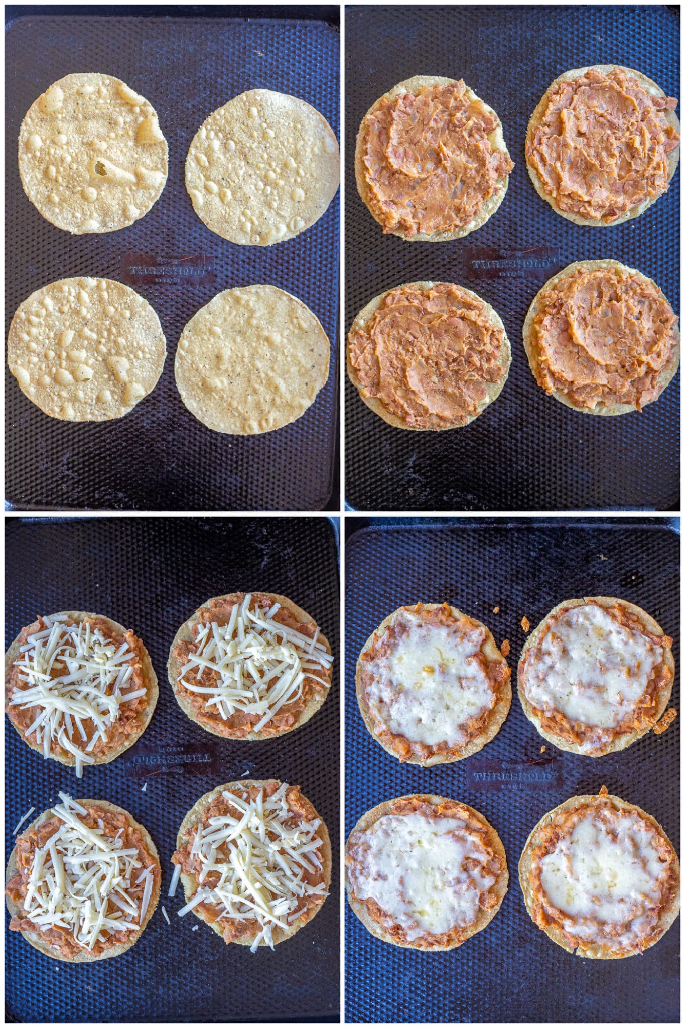 Bean and Cheese Tostadas - She Likes Food