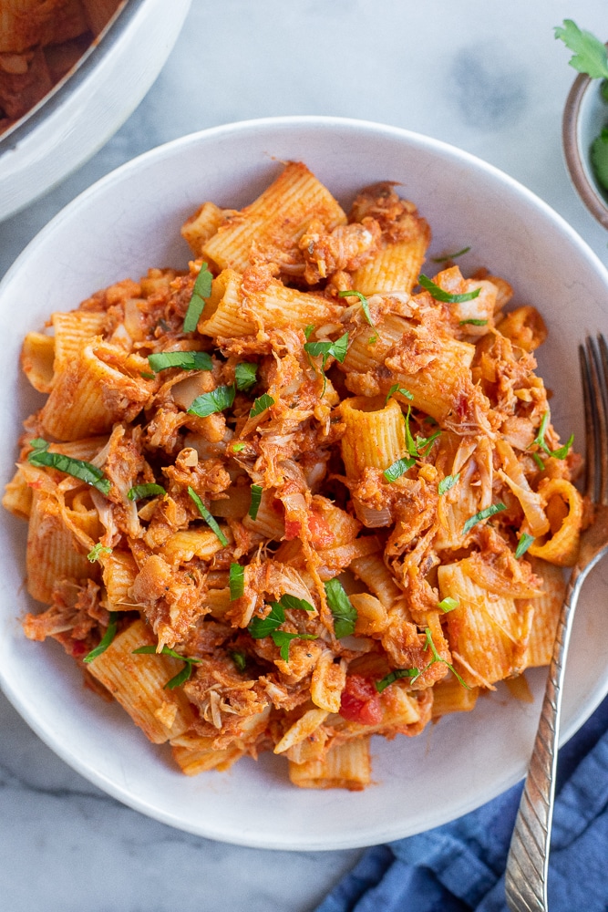 Smoky Jackfruit Rigatoni - She Likes Food