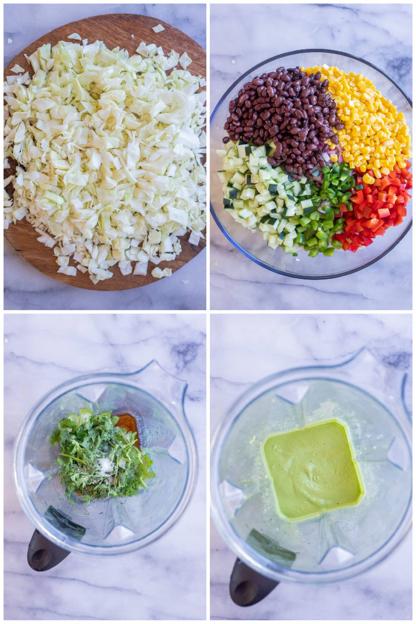 Creamy Southwestern Chopped Cabbage Salad - She Likes Food