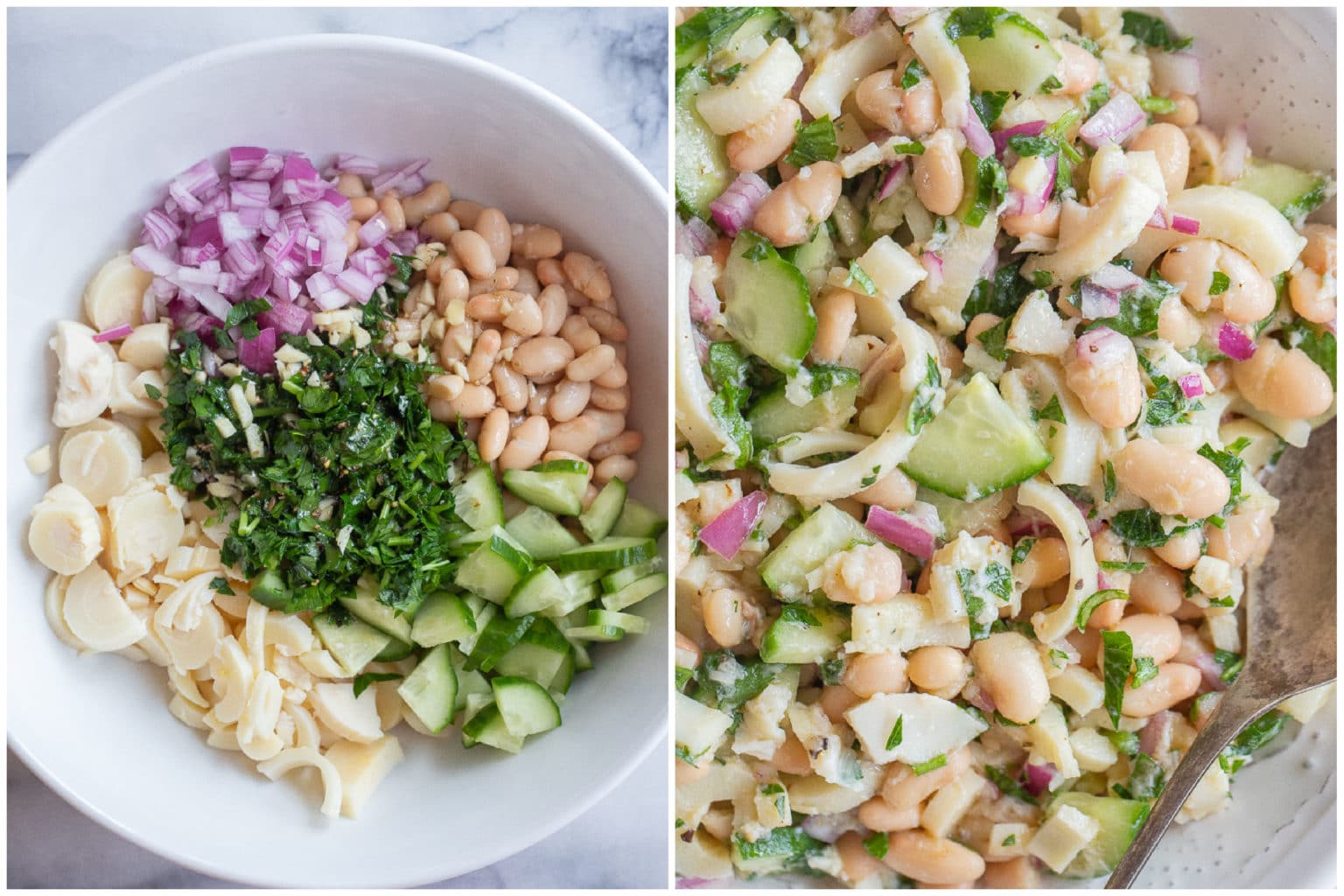 Lemony Hearts of Palm and White Bean Salad - She Likes Food