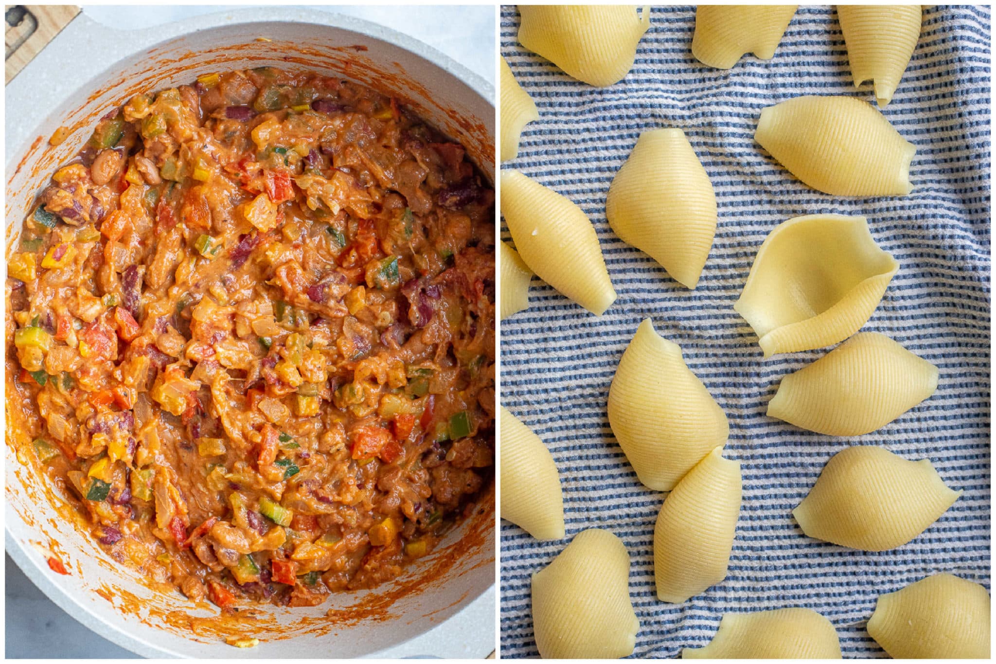 Vegetarian Chili Cheese Stuffed Shells - She Likes Food