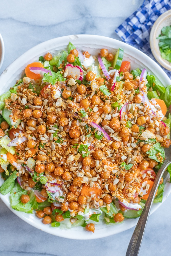 Crunchy Ranch Salad with Crispy Quinoa - She Likes Food