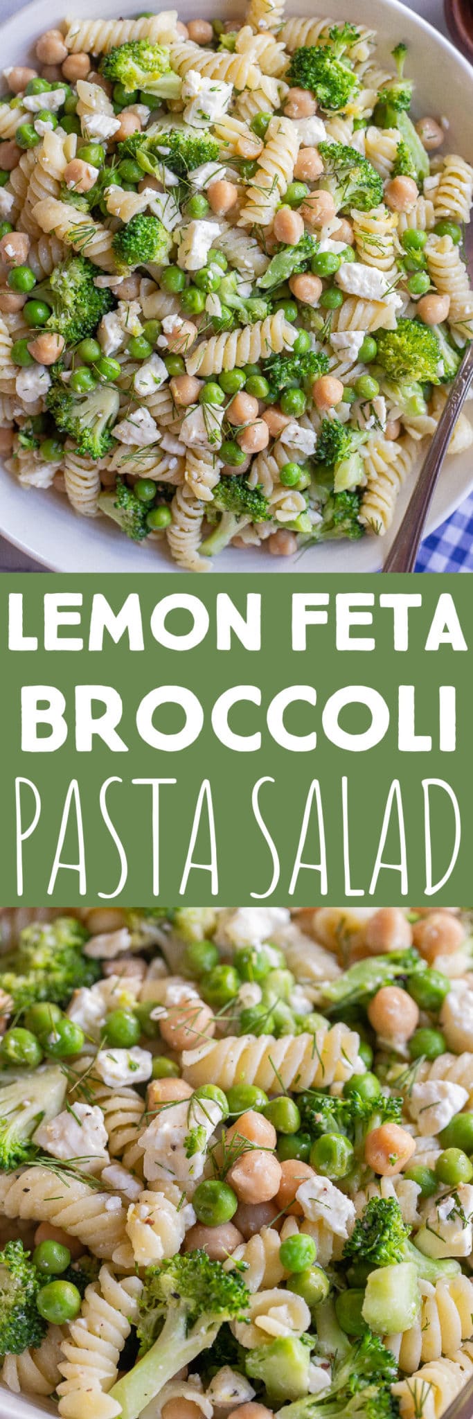 Lemon Broccoli Pasta Salad with Feta - She Likes Food