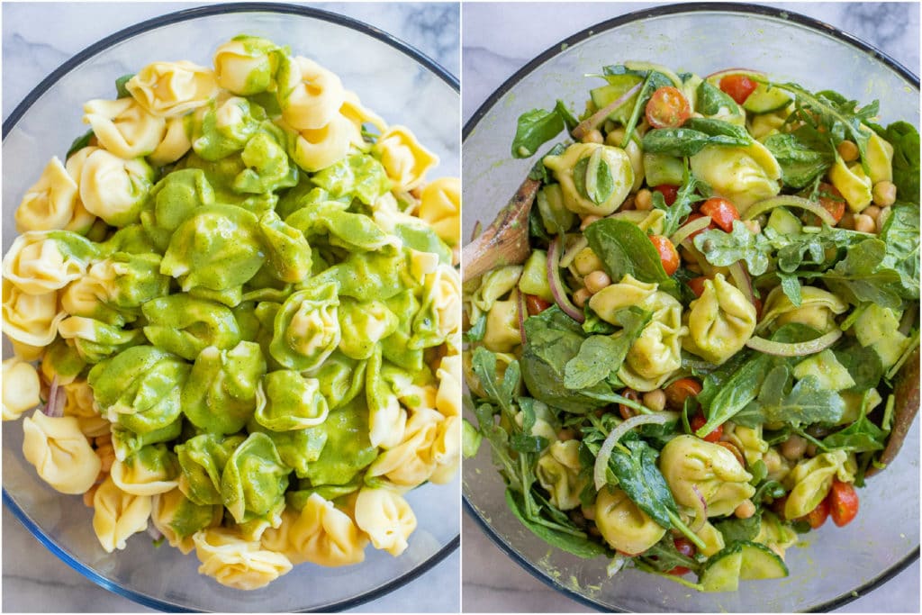 Summer Tortellini Salad With Garlic Herb Dressing She Likes Food