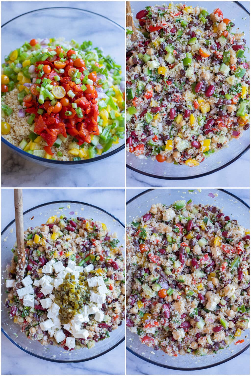 Protein Packed Three Bean Quinoa Salad - She Likes Food