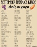September Produce Guide + In Season Recipes - She Likes Food