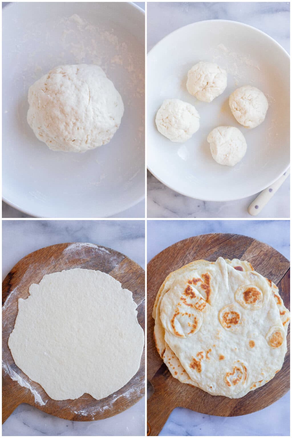 Easy Two-Ingredient Flatbread Recipe: Four Flavors - She Likes Food