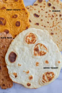 Easy Two-Ingredient Flatbread Recipe: Four Flavors - She Likes Food