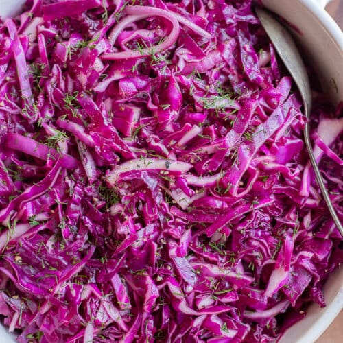 Easy Purple Cabbage Salad Recipe - She Likes Food