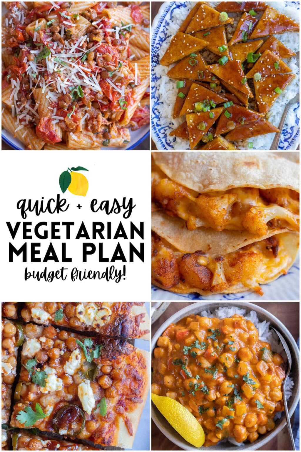 Simple Vegetarian Meal Plan - Week 9 - Street Food Spectacle
